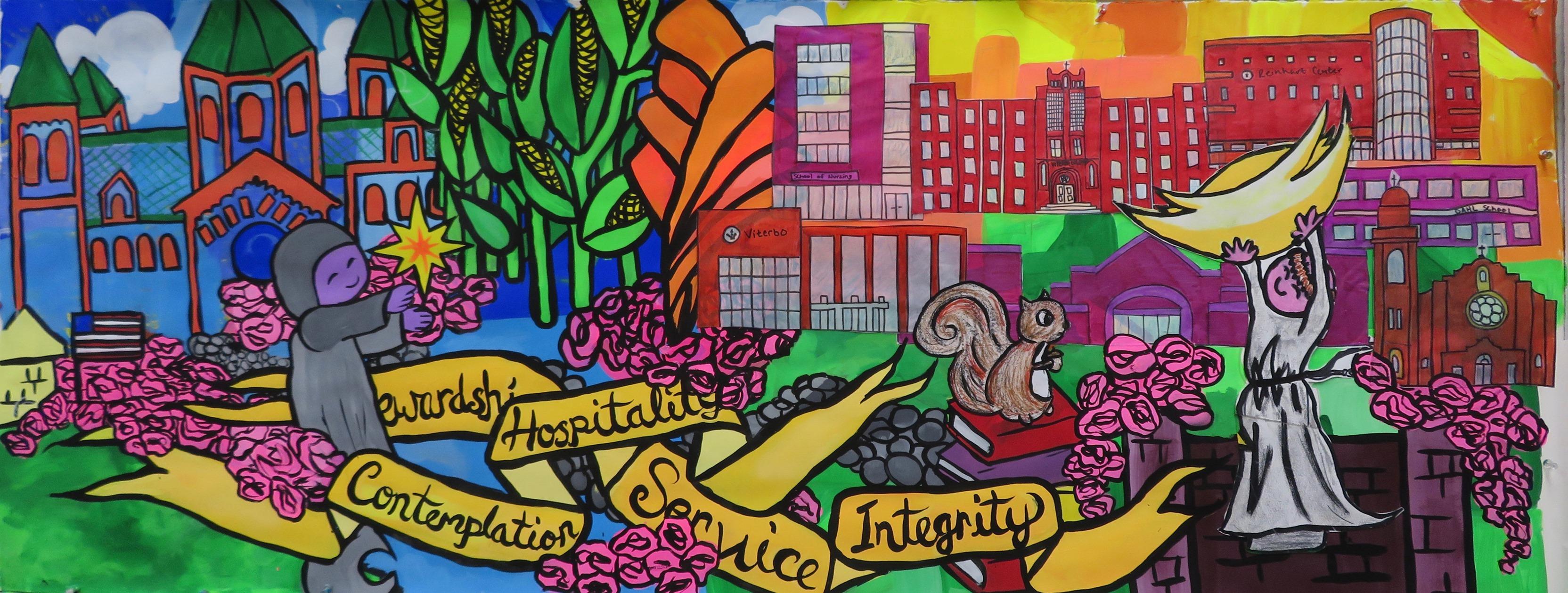 Library Mural Painting Project | Viterbo University